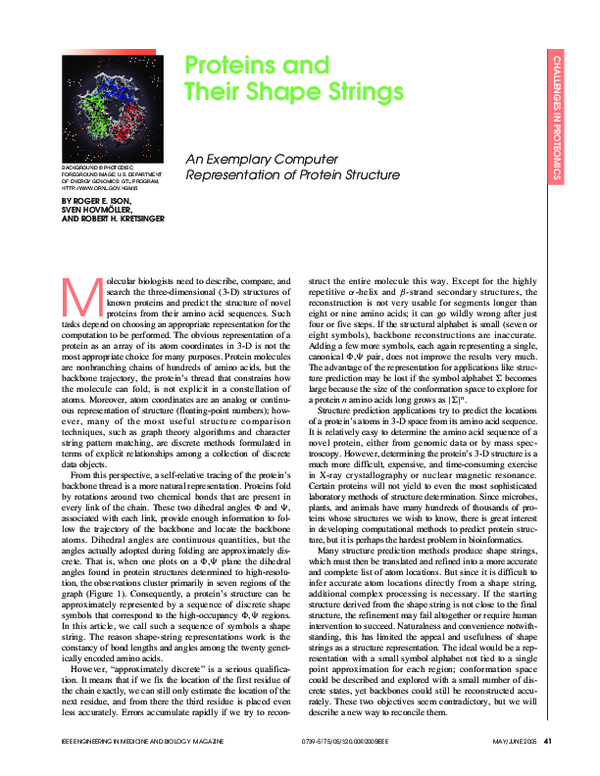 (PDF) Proteins and their shape strings. An exemplary computer ...