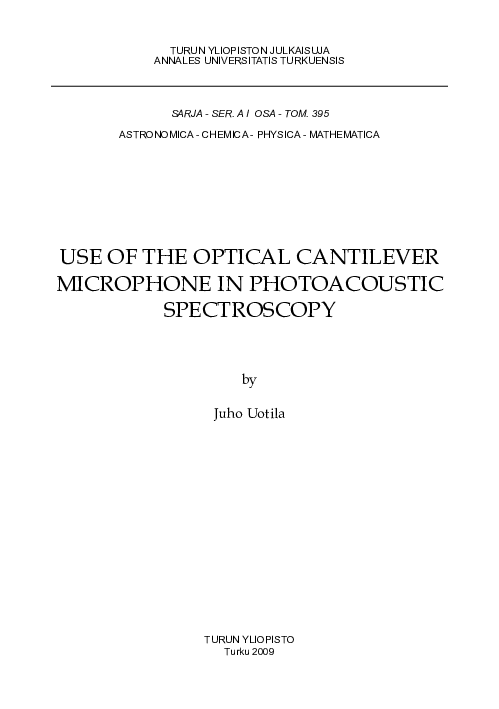 (PDF) Use of the Optical Cantilever Microphone in Photoacoustic ...