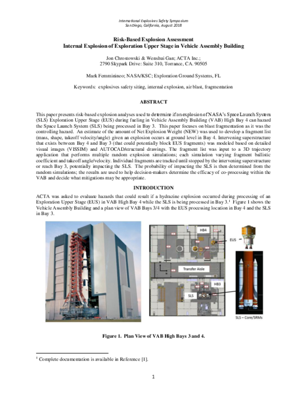 (PDF) Risk-Based Explosion Assessment Internal Explosion of Exploration ...