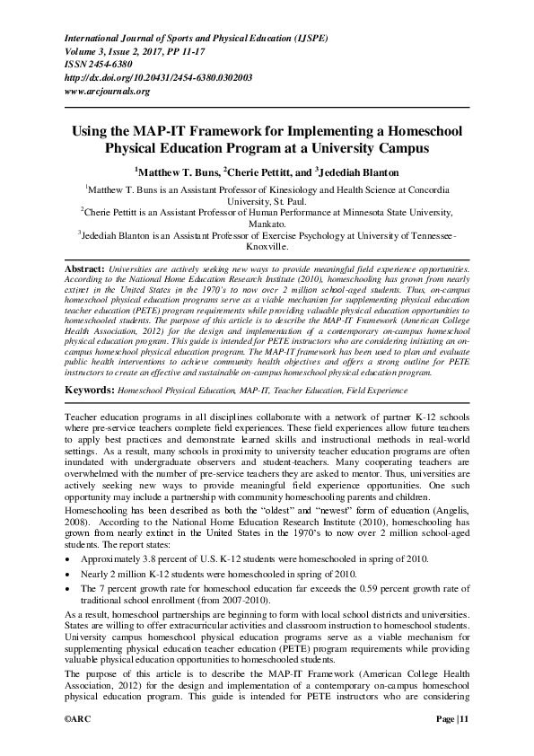 (PDF) Using the MAP-IT framework for implementing a home-school ...