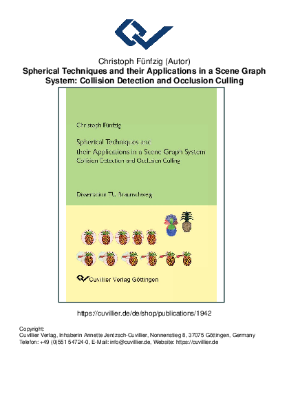 Pdf Spherical Techniques And Their Applications In A Scene Graph System Collision Detection