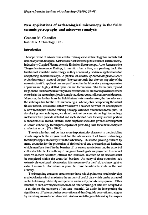 (PDF) New applications of archaeological microscopy in the field ...