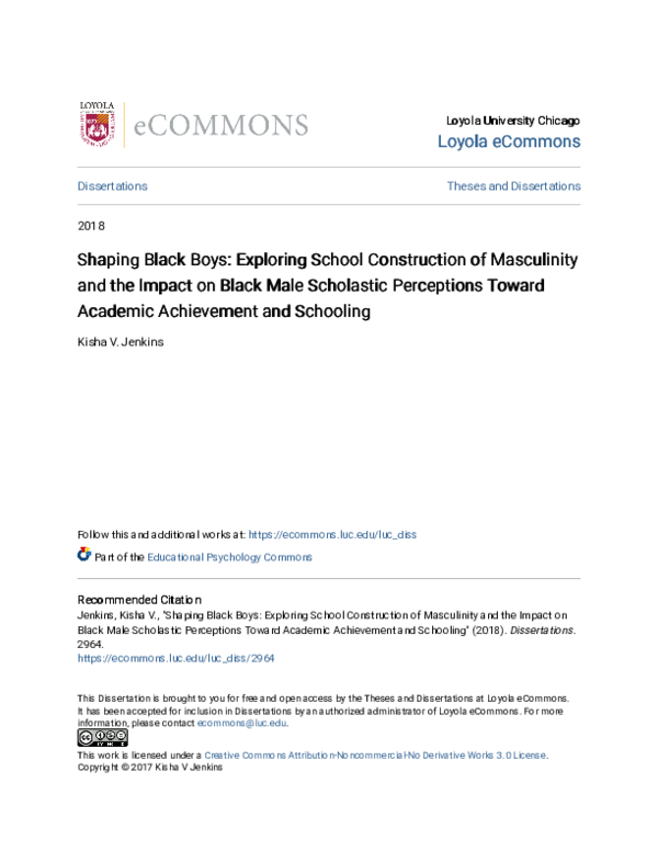 (PDF) Shaping Black Boys: Exploring School Construction of Masculinity ...