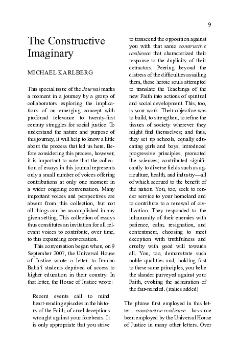 (PDF) Constructive Imaginary