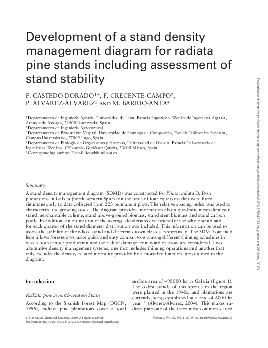 (PDF) Development of a stand density management diagram for radiata ...
