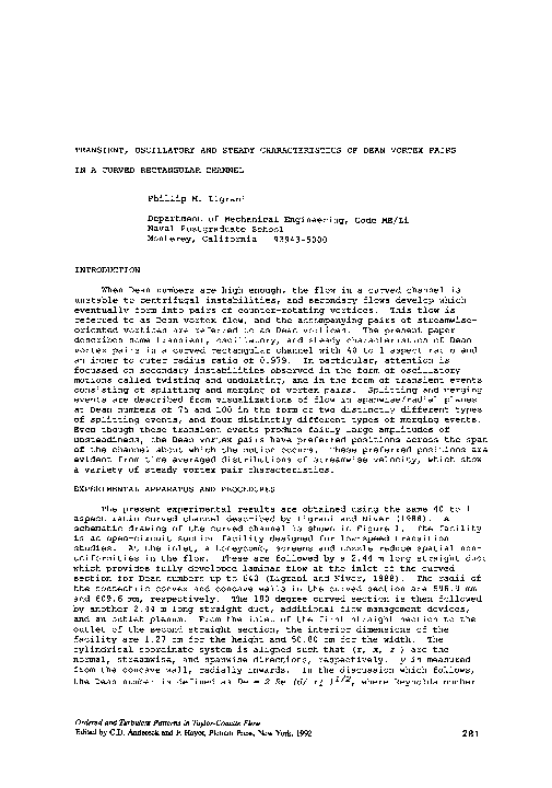 (PDF) Transient, Oscillatory and Steady Characteristics of Dean Vortex ...