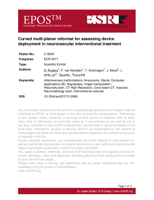 (PDF) Curved multi-planar reformat for assessing device deployment in ...