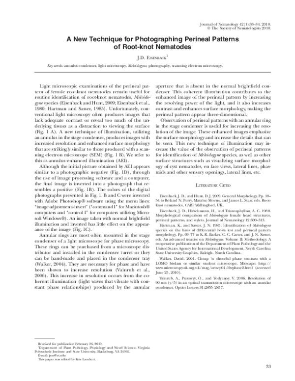 (PDF) A new technique for photographing perineal patterns of root-knot ...