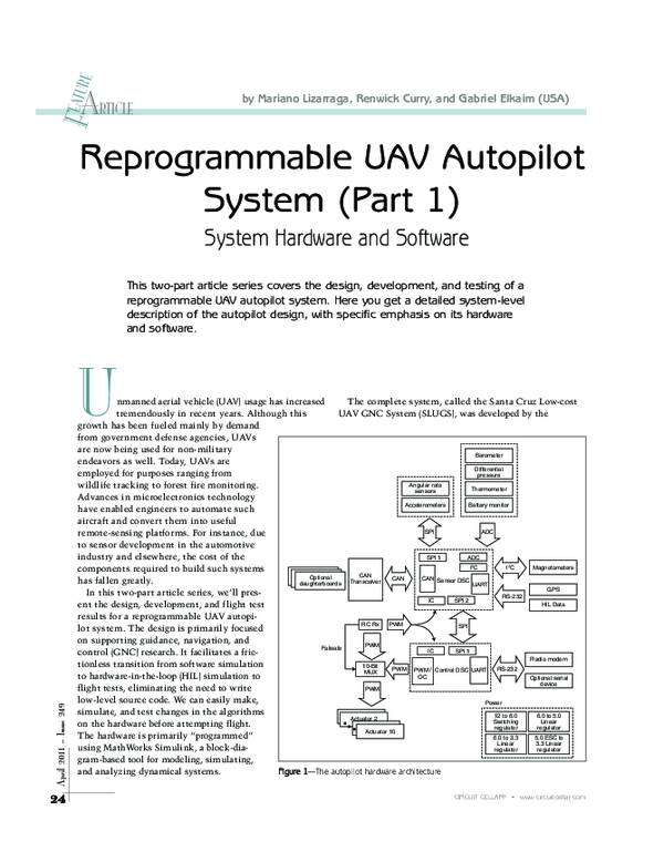 (PDF) Reprogrammable Uav Autopilot System (part 1) Article