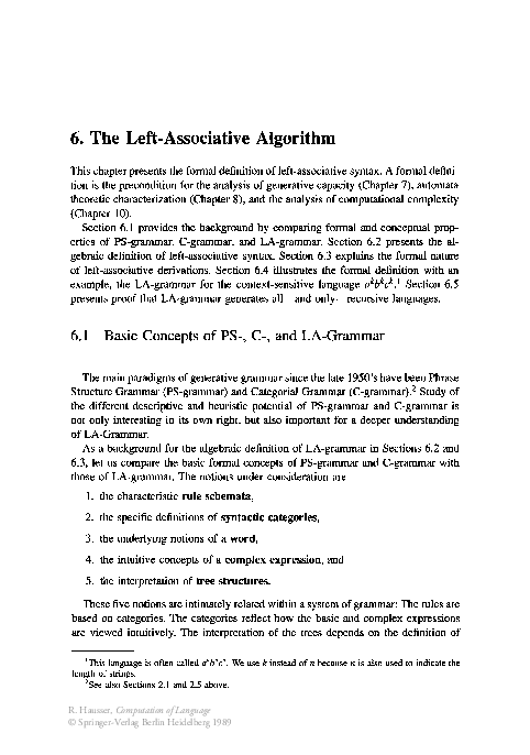 (PDF) The Left-Associative Algorithm