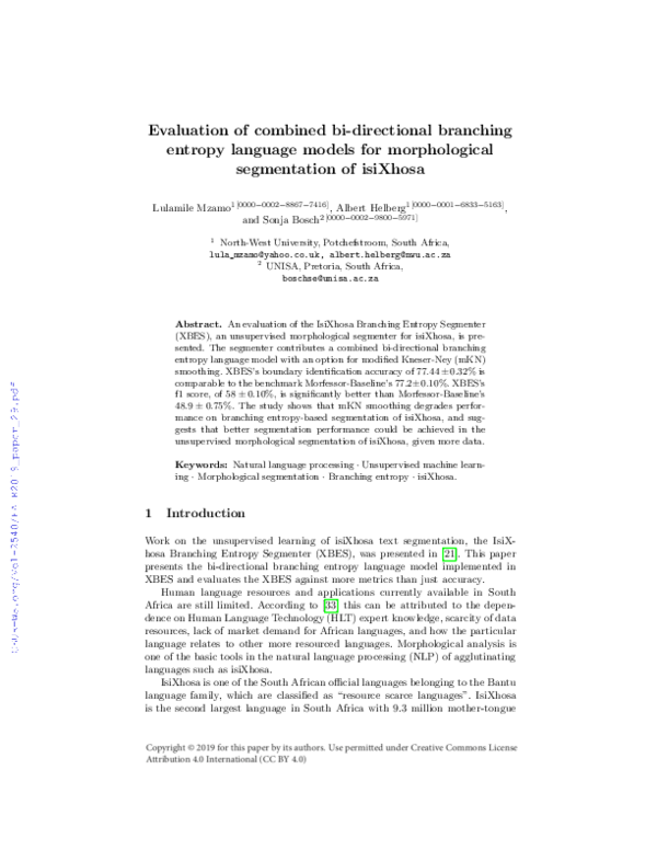 (PDF) Evaluation of combined bi-directional branching entropy language ...