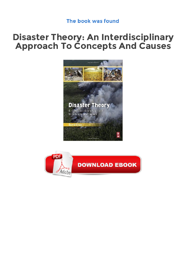 (PDF) Disaster Theory: An Interdisciplinary Approach to Concepts and Causes