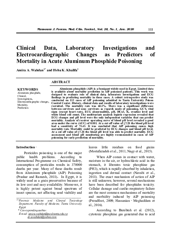 (PDF) Clinical Data, Laboratory Investigations and Electrocardiographic ...