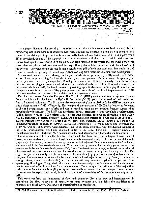 (PDF) Construction of a Reservoir Simulator Grid from Passive Seismic ...