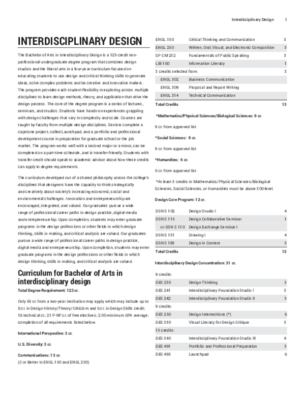 (PDF) Interdisciplinary by design