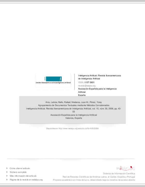 (PDF) Agrupamiento de documentos textuales mediante metodos concatenados