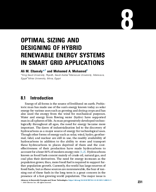 Pdf Optimal Sizing And Designing Of Hybrid Renewable Energy Systems In Smart Grid Applications
