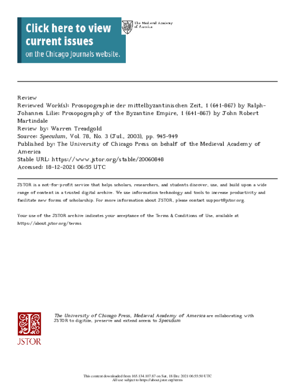 (PDF) Review of Prosopographie der mittelbyzantinische Zeit and ...