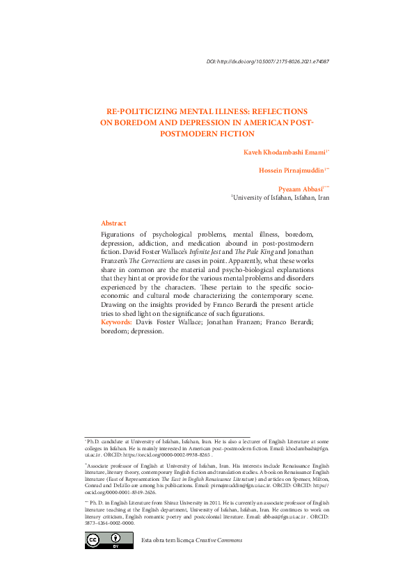 (PDF) Re-politicizing Mental Illness: Reflections on Boredom and ...