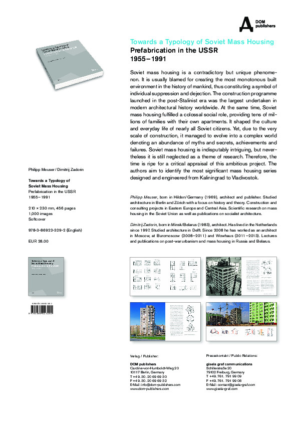 (PDF) Towards a Typology of Soviet Mass Housing: Prefabrication in the USSR