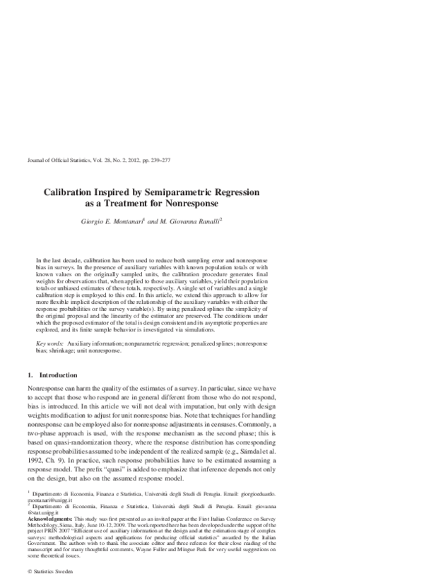 Pdf Calibration Inspired By Semiparametric Regression