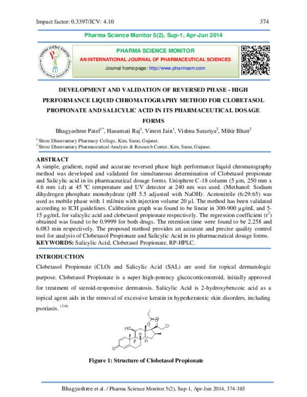 (PDF) Development and Validation of Reversed Phase- High Performance Liquid Chromatography ...