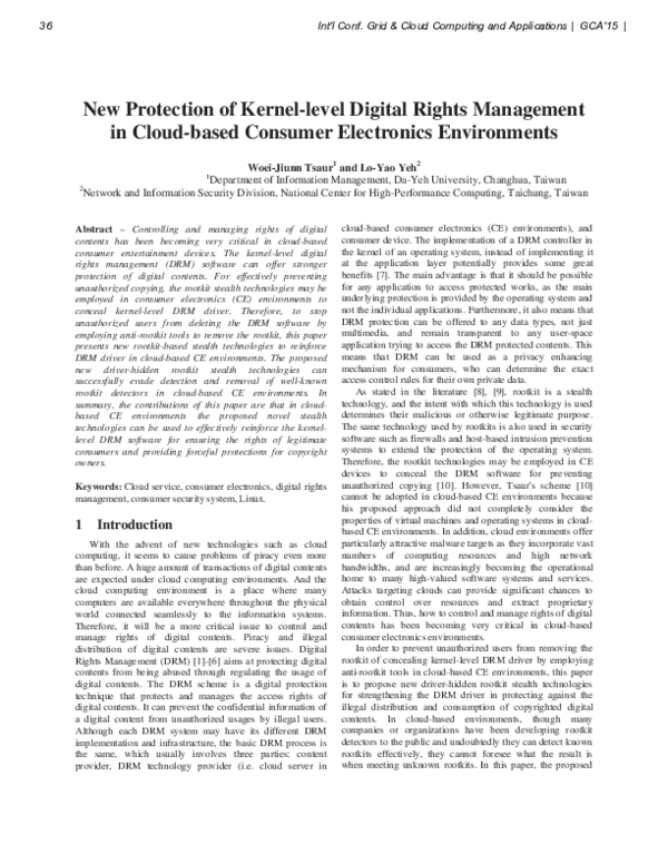 (PDF) New Protection of Kernel-level Digital Rights Management in Cloud ...