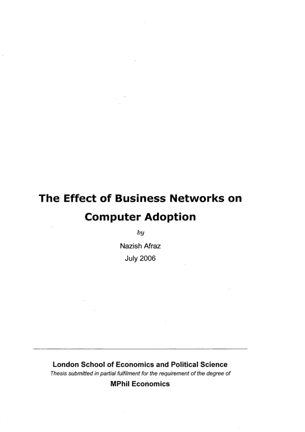 (PDF) The effect of business networks on computer adoption
