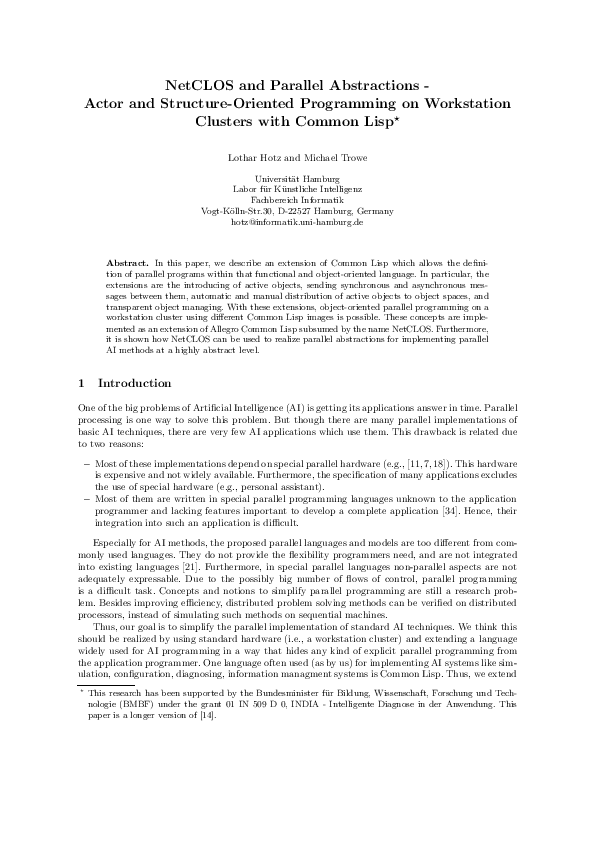 (PDF) NetCLOS and Parallel Abstractions-Actor and Structure-Oriented ... (PDF) NetCLOS and Parallel Abstractions-Actor and Structure-Oriented ...