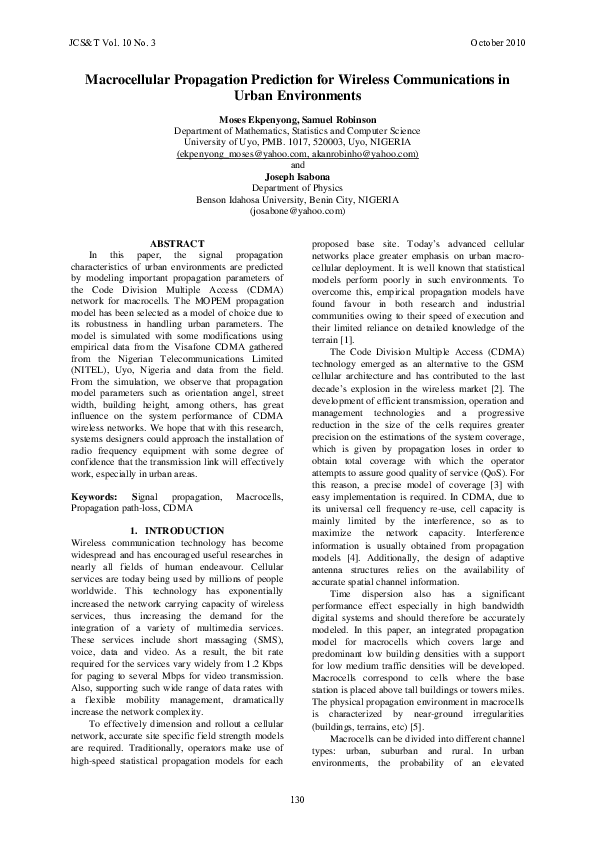 (PDF) Macrocellular propagation prediction for wireless communications ...