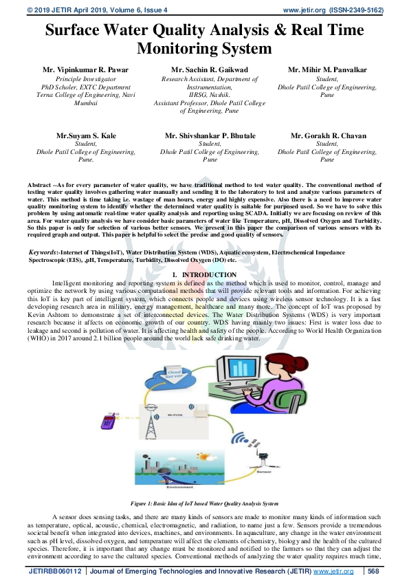(PDF) Surface Water Quality Analysis & Real Time Monitoring System