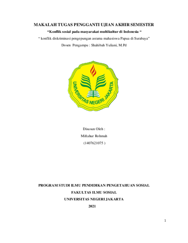 (PDF) MIFTAHUR ROHMAH SOSIOLOGI