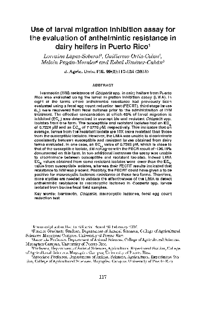 (PDF) Use of larval migration inhibition assay for the evaluation of ...