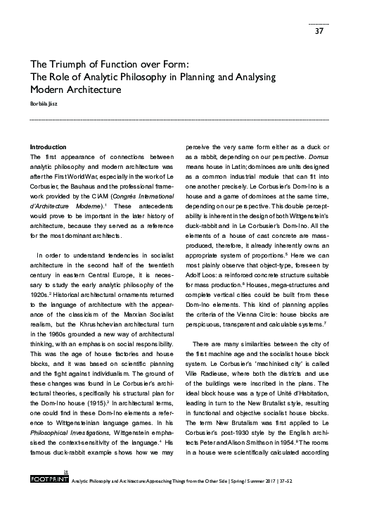 (PDF) The Triumph of Function over Form The Role of Analytic Philosophy ...