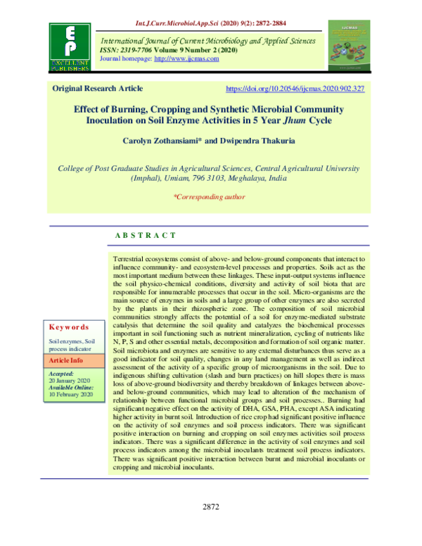 (PDF) Effect of Burning, Cropping and Synthetic Microbial Community ...