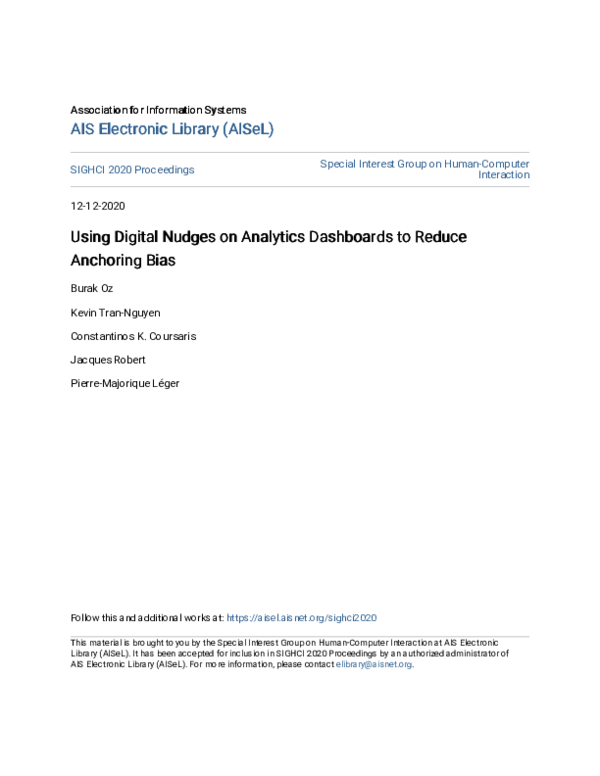 (PDF) Using Digital Nudges on Analytics Dashboards to Reduce Anchoring Bias