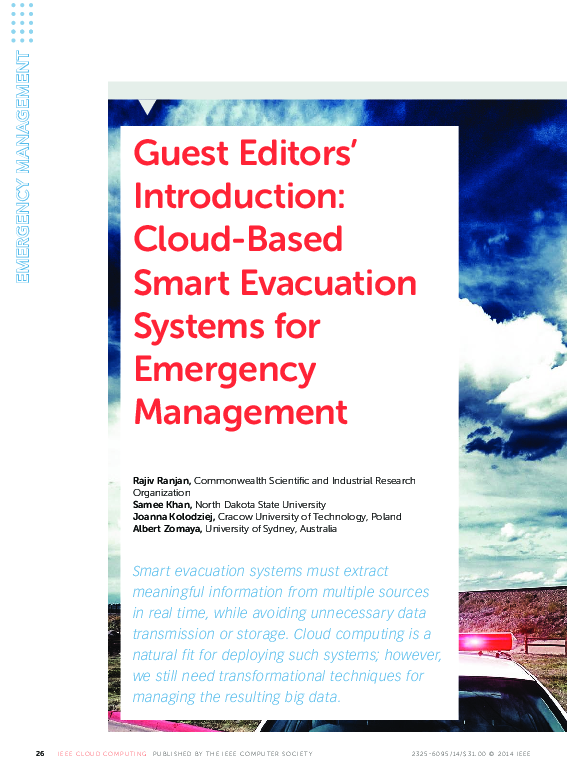 (PDF) Guest Editors' Introduction: Cloud-Based Smart Evacuation Systems ...