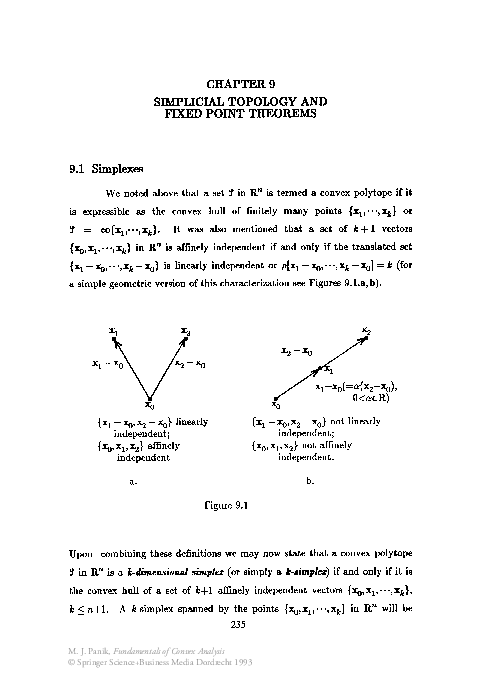 (PDF) Fundamentals of Convex Analysis || Simplicial Topology and Fixed Point Theorems
