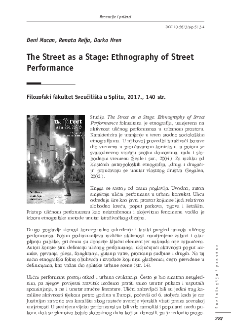 (PDF) Đeni Macan, Renata Relja, Darko Hren - The Street as a Stage ...