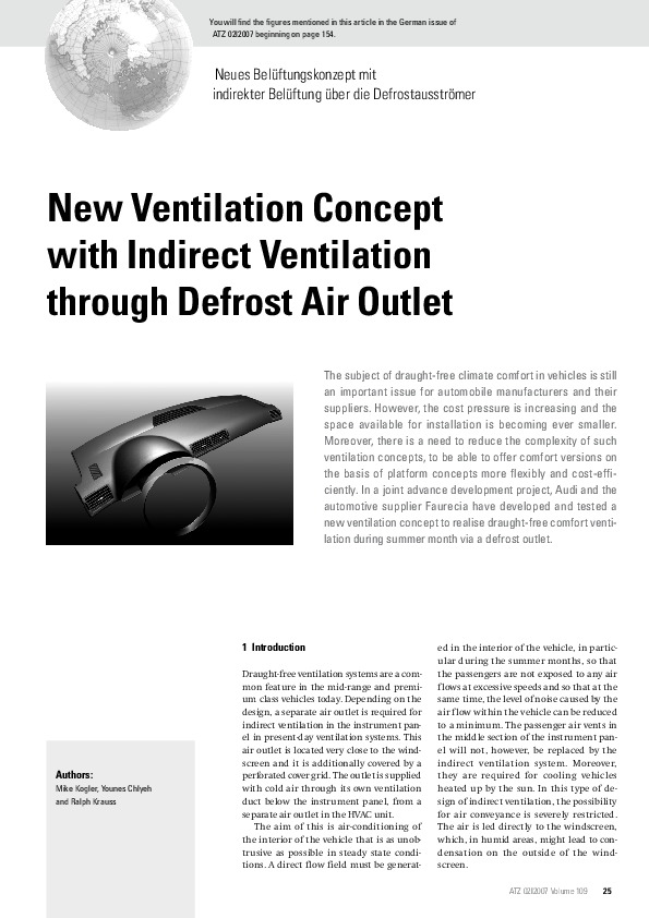(PDF) New ventilation concept with indirect ventilation through defrost ...