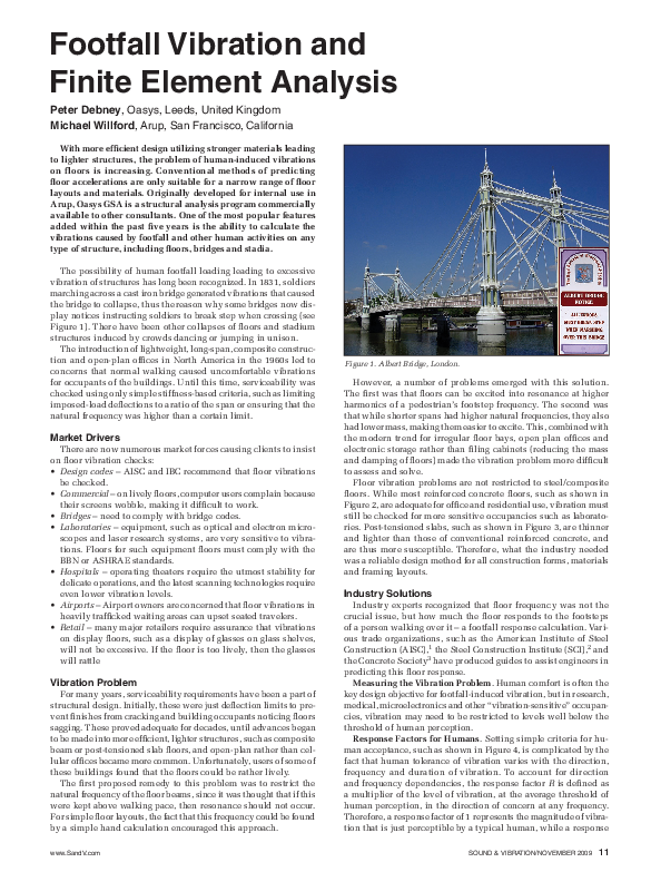 (PDF) Footfall Vibration and Finite Element Analysis