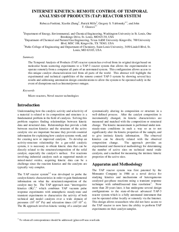 (PDF) Internet Kinetics: Remote Control of Temporal Analysis of ...