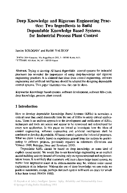 (PDF) Deep Knowledge and Rigorous Engineering Practice: Two Ingredients ...