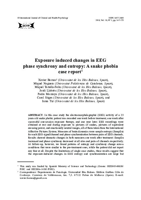 (PDF) Exposure induced changes in EEG phase synchrony and entropy: A ...