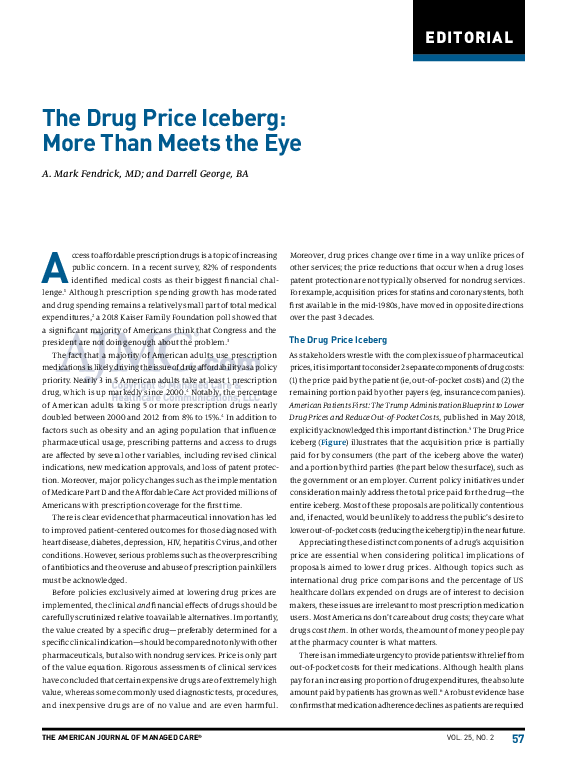 (PDF) The drug price iceberg: more than meets the eye
