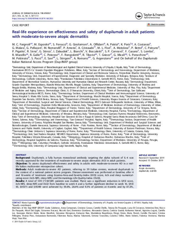 (PDF) Real-life experience on effectiveness and safety of dupilumab in ...