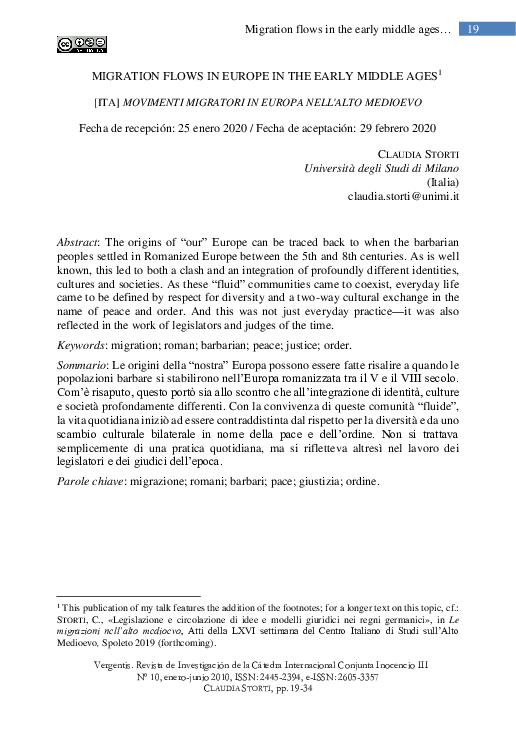 (PDF) Migration flows in the early middle ages... MIGRATION FLOWS IN ...