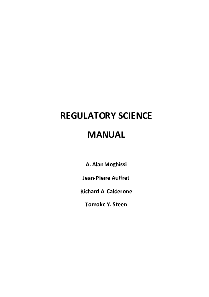 (PDF) Regulatory Science Manual