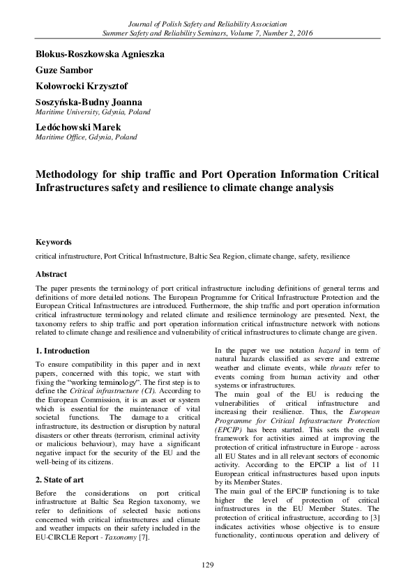 (PDF) Methodology for ship traffic and Port Operation Information ...