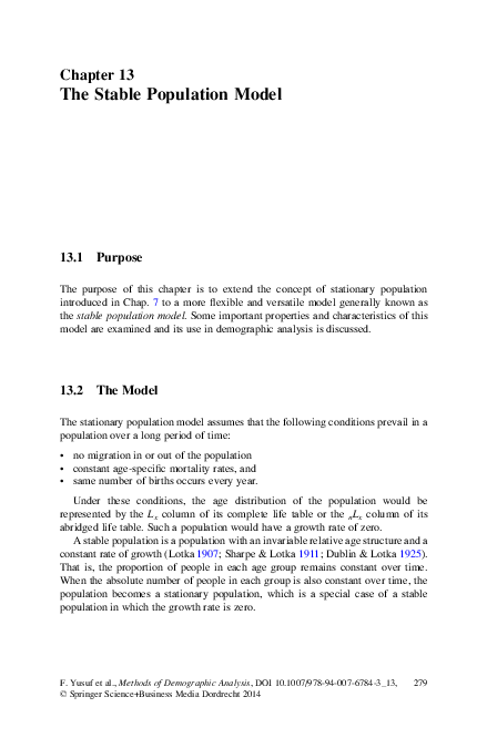 (PDF) The Stable Population Model